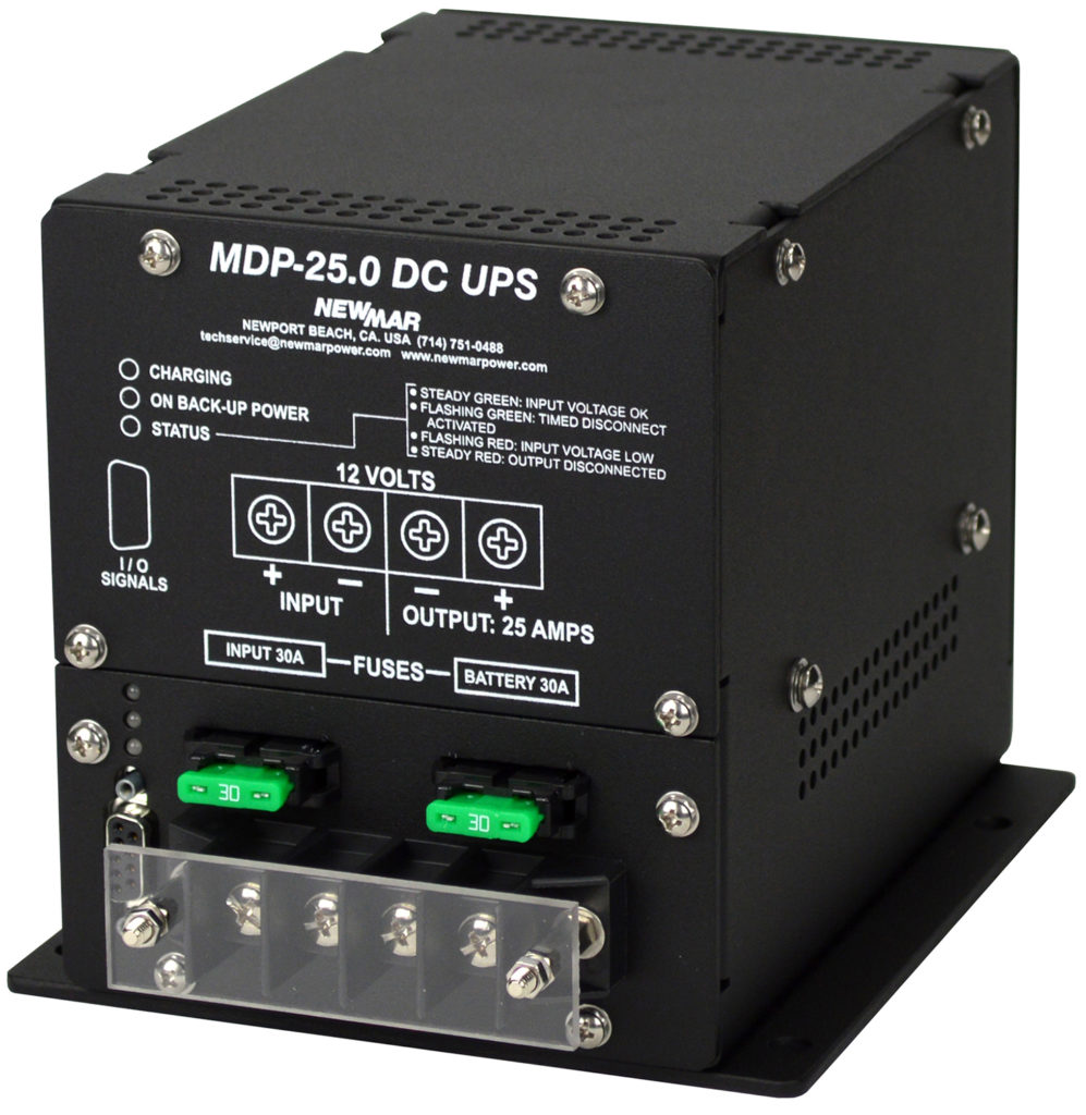 Marine DC UPS | Mobile Data Power | 12V DC, 25 Amps | Newmar | DC Power Onboard